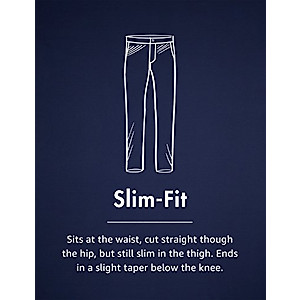 Goodthreads Men's Slim-Fit Wrinkle-Free Comfort Stretch Dress Chino Pant, Black, 32W x 29L