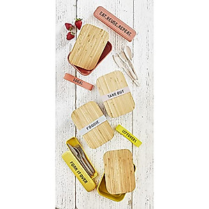 Santa Barbara Design Studio SIPS Bamboo Lunchbox, 7.5 x 5-Inches, Take Out