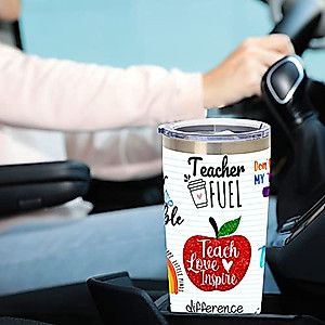 MFGNEH Women, Men, Teacher Appreciation Gifts from Students for Christmas/ Birthday , Back to School Gifts, 20 oz Travel Tumbler Coffee Cup