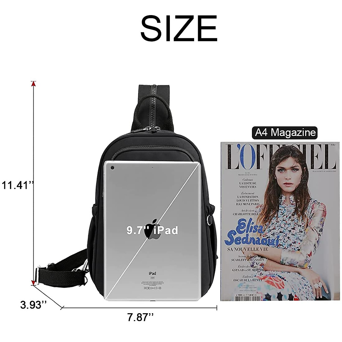 Sunwel Fashion Mini Backpack & Sling Bag 2 Way Carry Nylon Casual Daypack Chest Bag with Detachable Pom Pom Ball Keychain for Women (black)