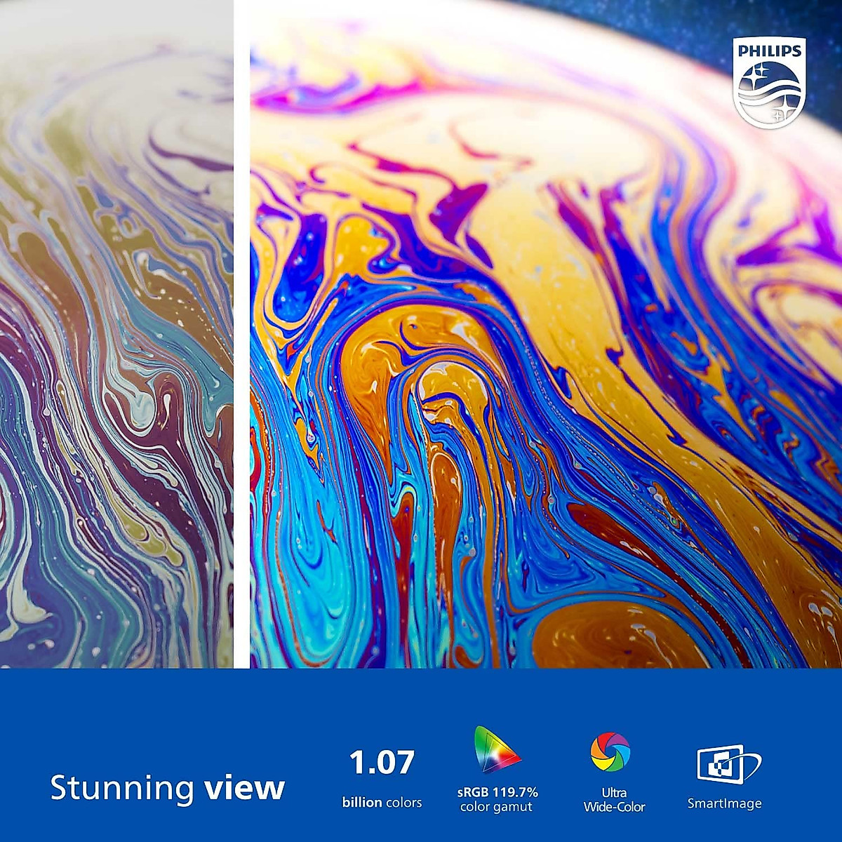 Philips 288E2E 28" Frameless Monitor, 4K UHD 3840x2160 IPS, 120% sRGB, FreeSync, Speakers, Height Adjustable, VESA (Renewed)