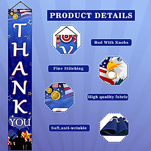 Veterans Day Decorations, 71" X 12" Thank You Veterans Banner Veterans Day Porch Sign Outdoor Veterans Day Banner Patriotic Decor Veterans Day Memorial Day Decorations