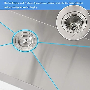 33-Inch Drop in Workstation Kitchen Sink - VOKIM 33 x22Inch Single Bowl Kitchen Sink 16 Gauge Stainless Steel 10'' Deep Handmade Kitchen Sink with Cutting Board& Strainer