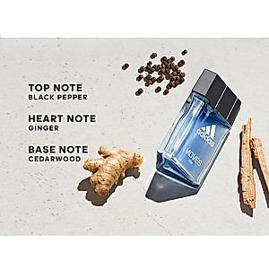 Adidas Moves Him Body Fragrance 2.5 fl oz (Pack of 1) , Notes of Green Apple, Cedarwood, Musk, Men's Fragrance, Long Lasting, Sporty Fragrance, Travel Size
