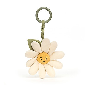 Jellycat Fleury Daisy Flower Jitter Baby Stroller Toy