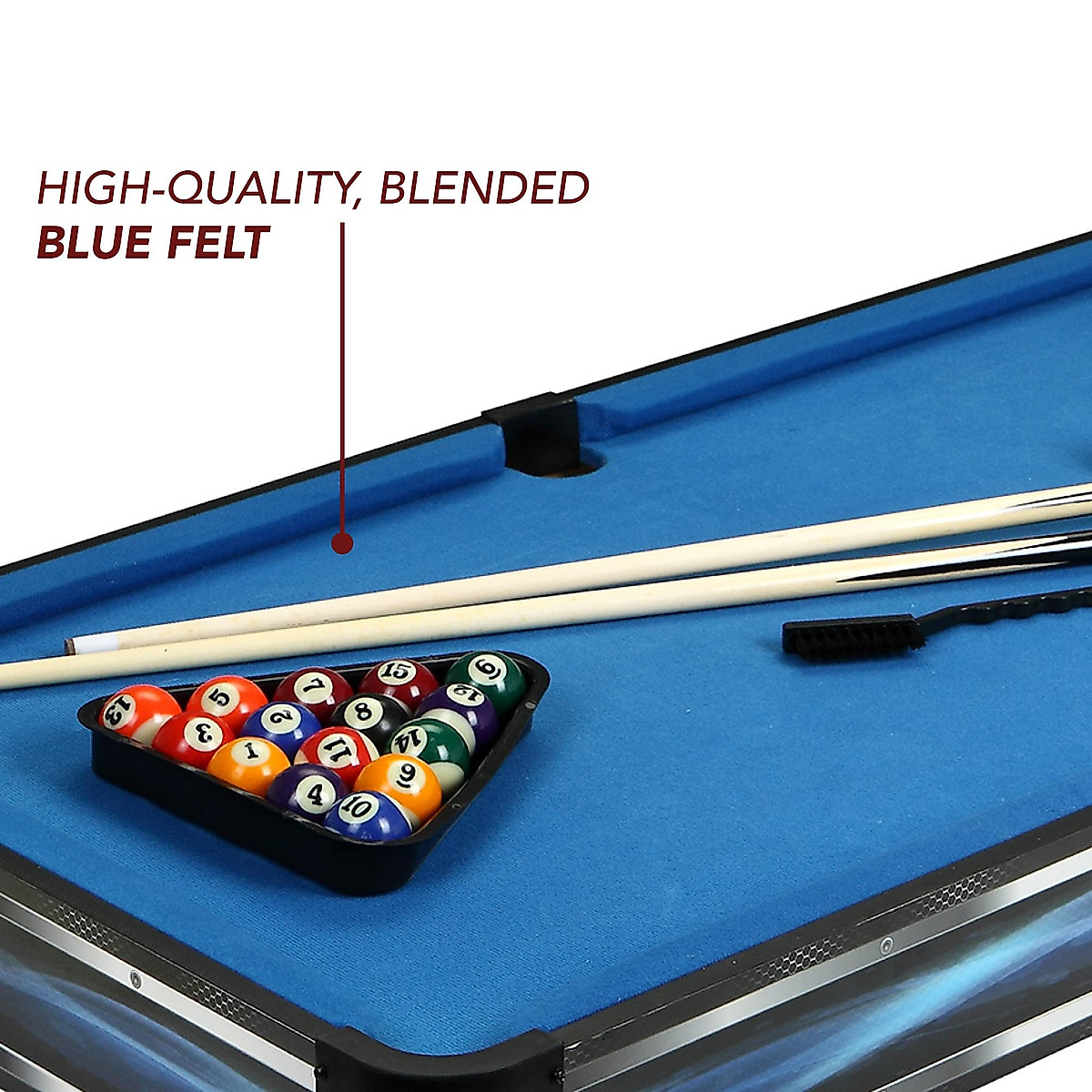 Hathaway Breakout 40-in Tabletop Pool Table, Blue