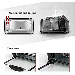 Tabletop Electric Oven 10L Mini Electric Oven Multifunctional Baking Oven Pizza Cake Roast Steak Chicken Cake Bread Tart Maker for Household