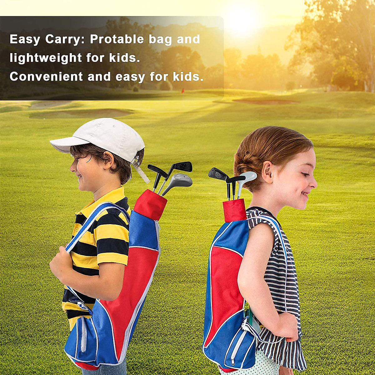 Zac-T Toddler Golf Clubs Set/Deluxe Happy Kids Golf Ball Gameplay Sports Toys for Kids Boys Girls Indoor Outdoor Play, Christmas Birthday Gift