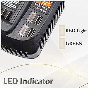 CMCB104 20V Battery Fast Charger with 2 USB Ports Compatible with 20V V20 Lithium Battery CMCB202 CMCB204 CMCB206 CMCB201 CMCB100 CMCB124 Power Tool Charger