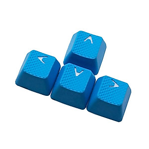 Tai-Hao Rubber Gaming Backlit Keycaps Set - 8 Keys Rubberized DoubleShot Key Caps for Cherry MX Mechanical Keyboards Compatible OEM Include Key Puller (Blue-8 Keys)