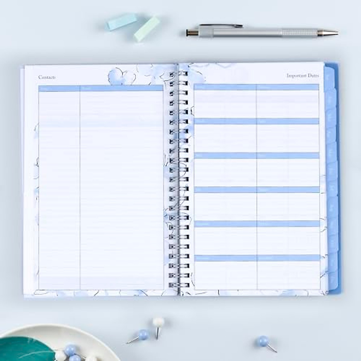 Blue Sky 2024 Weekly and Monthly Planner, January - December, 5" x 8", Frosted Cover, Wirebound, Lindley (101579-24)