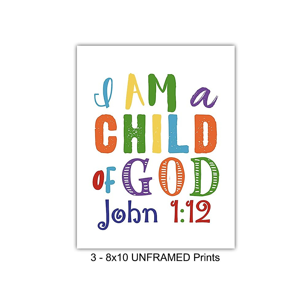 Jesus Loves Me - Trust in the Lord With All Your Heart - Child of God Wall Decor - Religious Scripture Wall Decor - Catholic Christian Gifts for Women, Kids, Pastor, Minister - Bible Verse Wall Art