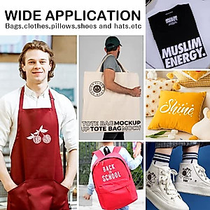 FURWEY Heat Transfer Vinyl Rolls HTV Vinyl - 12" x 25Ft White Iron on Vinyl, Easy to Cut & Weed for Heat Vinyl Design