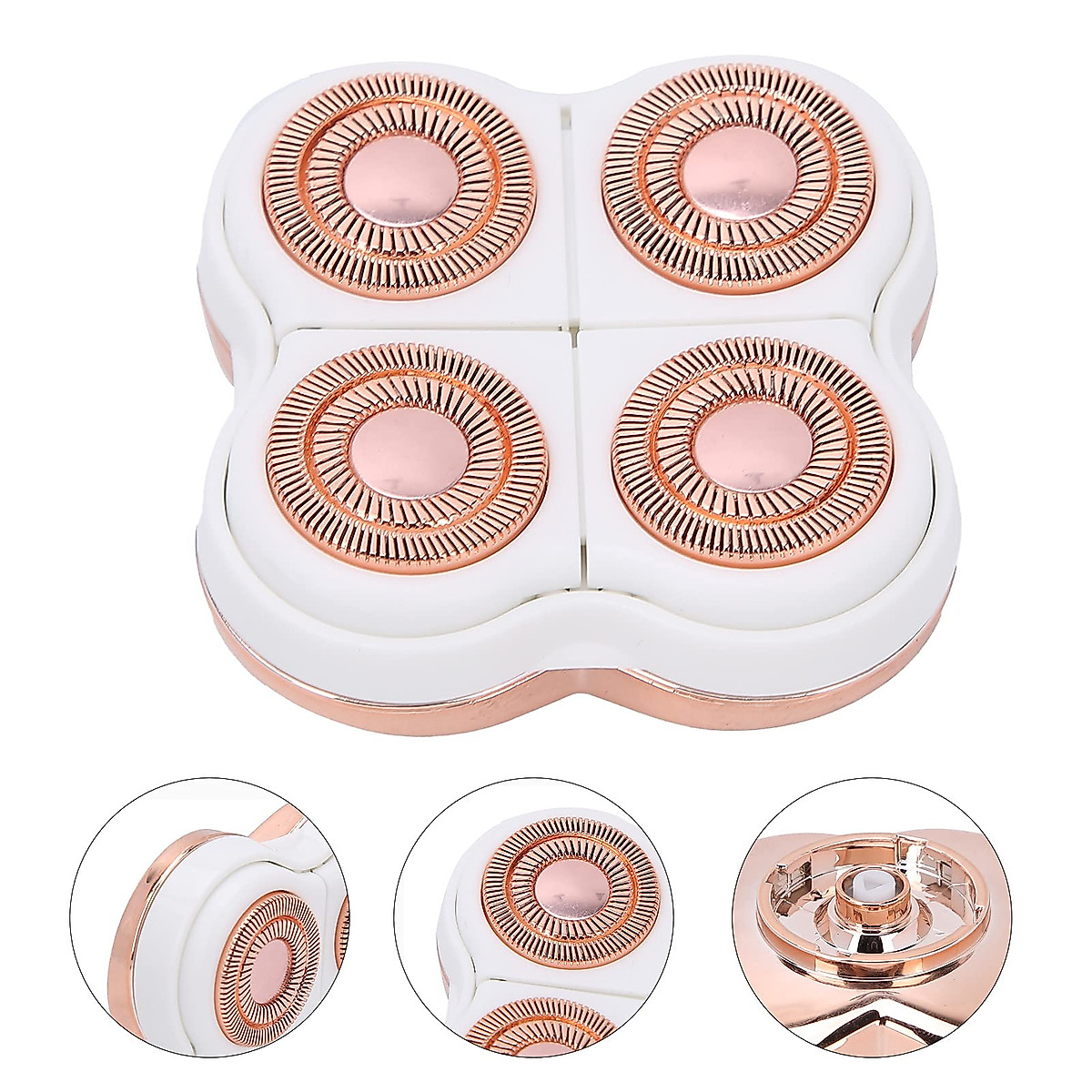 Hair Remover Replacement Head, Women's Electric Shaver Replacement Heads Hair Remover Body Hair Shaver Machine Head Rose Gold