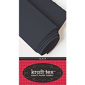 Kraft-tex Paper Fabric 19" x 1.5 Yard Roll Black