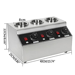 Electric Sauce Bottle Warmer, 0.68L x 2 Commercial Hot Fudge Warmer, Double Bottles Nacho Cheese Warmer, 86-176℉ Sauce Warmer Dispenser, Hot Chocolate Warmer Dispenser for Home Hotel Snack Bars