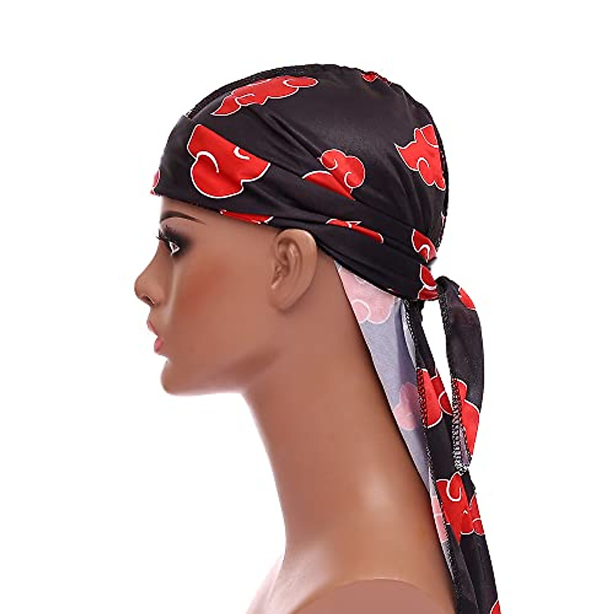 Military Camouflage Premium Silky Durags with Long Tail Colorful 360 Waves Doo rag for Men Du rag Cap (3/4 Packed) (Set15)