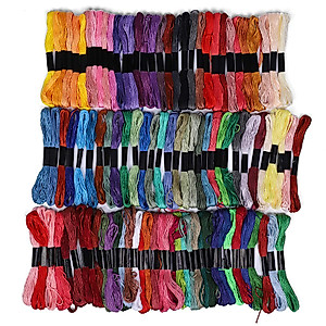QANYEGN 100 Colors Embroidery Thread, Polyester Coon Thread, Embroidery Floss Set for Cross Stitch and Sewing Projects
