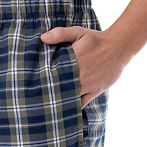 Wrangler Men's Yarn-Dyed Woven Sleep Pants, Green Plaid, XX-Large