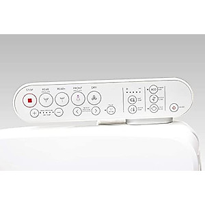 ALPHA BIDET GX Wave Bidet Toilet Seat in Round White | Strong Spray | Stainless Steel Nozzle | 3 Wash Functions | LED Nightlight | Warm Air Dryer | Oscillation and Pulse
