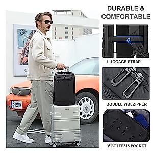 FENRUIEN Business Travel Backpack for Men, USB Laptop Backpack Slim Lightweight Water Resistant Work/College 15.6 Inch Computer Backpack