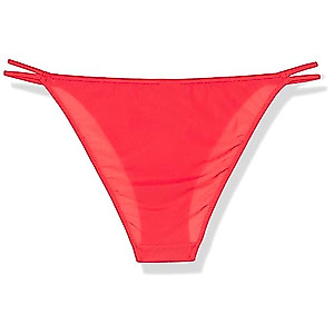 Calvin Klein Women's Sheer Marquisette High Leg Tanga, Orange Odyssey, Medium