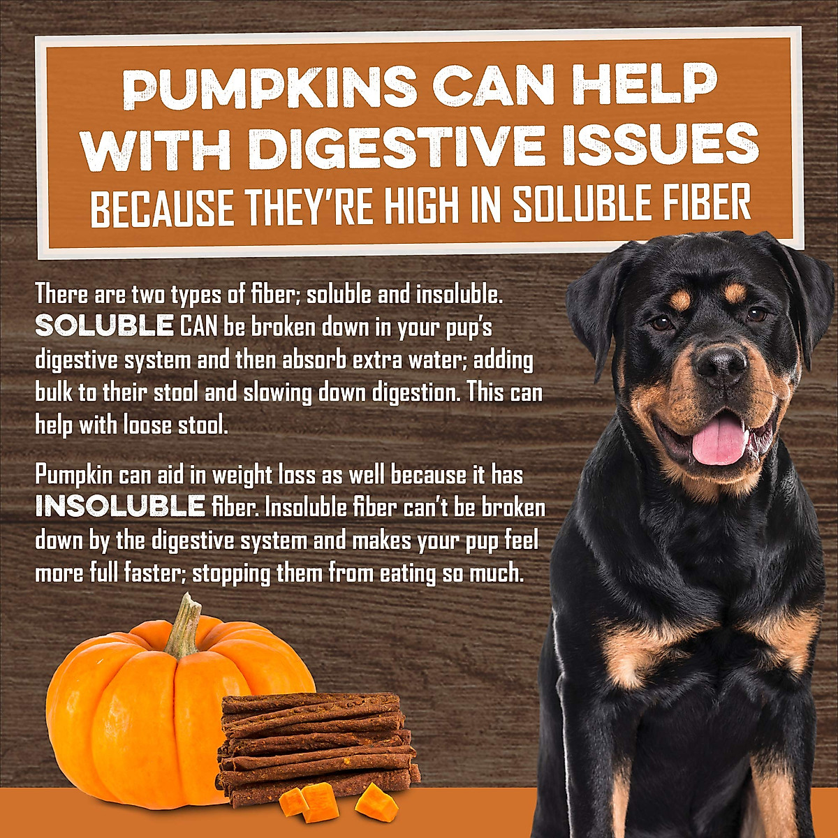 BRUTUS & BARNABY USA Sweet Potato Dog Treats - Grain Free, Pumpkin Bacon Crunchy Sticks - Great Tasting, Promotes Positive Dog Gut Health with Natural Anti-Diarrhea Properties, No Preservatives Added