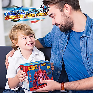 Remote Control Car,360° Rotating 2.4GHz Fast Stunt RC Cars with Wheel Lights Off Road RC Crawlers Toys for Boys 4-6 6-8 8-12 Birthday Easter Gifts