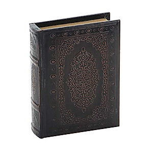 Deco 79 Traditional Wood Rectangle Box, Set of 3 13", 10", 8"H, Dark Brown