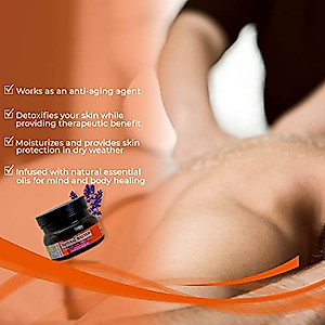 Natural Solution WBM Himalayan Salt Body Scrub with Organic Lavender Oil, Relaxing and Purifying Deep Cleansing – 12.3 oz, 10.6 Oz