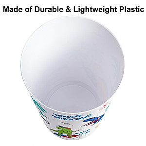 Allure Home Creation Surfin' Dino Wastebasket Compact Size 1.71 gallons