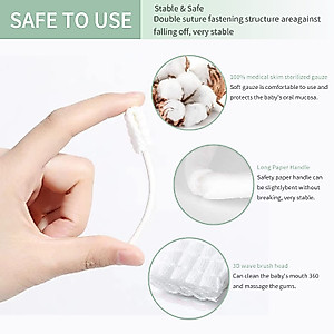 Baby Oral Cleaner Tongue Cleaner Newborn Tongue Cleaner 0-3 Months Baby Tongue Cleaner Baby Tongue Brush Infant Mouth Cleaner 102Pcs+1 Finger Toothbrush with Cases