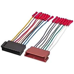 RED WOLF Stereo Wiring Harness W/Pre-Install Wire Connector Fit for 1986-1998 Ford F150, 1995-2001 Expedition, 1986-1997 Ranger, Lincoln/Mercury 1986-1994 Aftermarket Radio CD Player Installation
