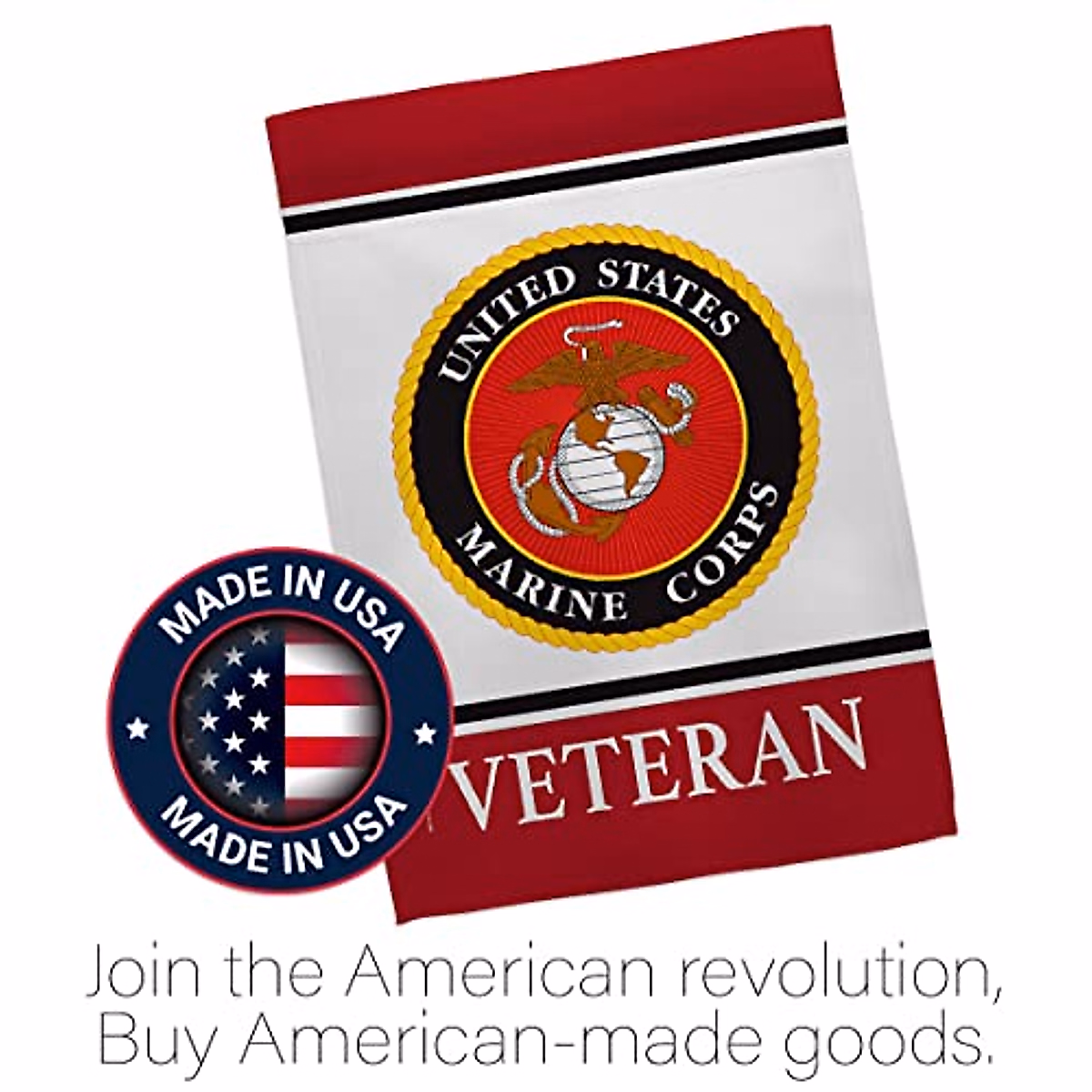 USA Decoration Marine Corps Veteran Garden Flag Armed Forces USMC Semper Fi United State American Military Retire Official House Decoration Banner Small Yard Gift Double-Sided, 13"x 18.5", Made In USA