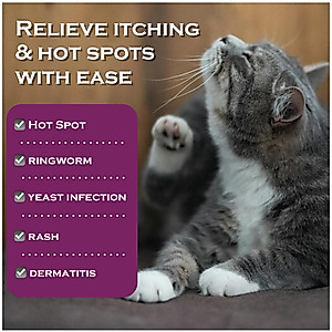 FlexTran Feline Ring Care | Control & Help with Cat Ringworm, Mange, Dermatitis, Dog Paw Yeast. Also Works on Dogs, Hamsters, Guinea Pigs, Rabbits, etc. Makes 32 oz of Spray for Cats and Itch Relief