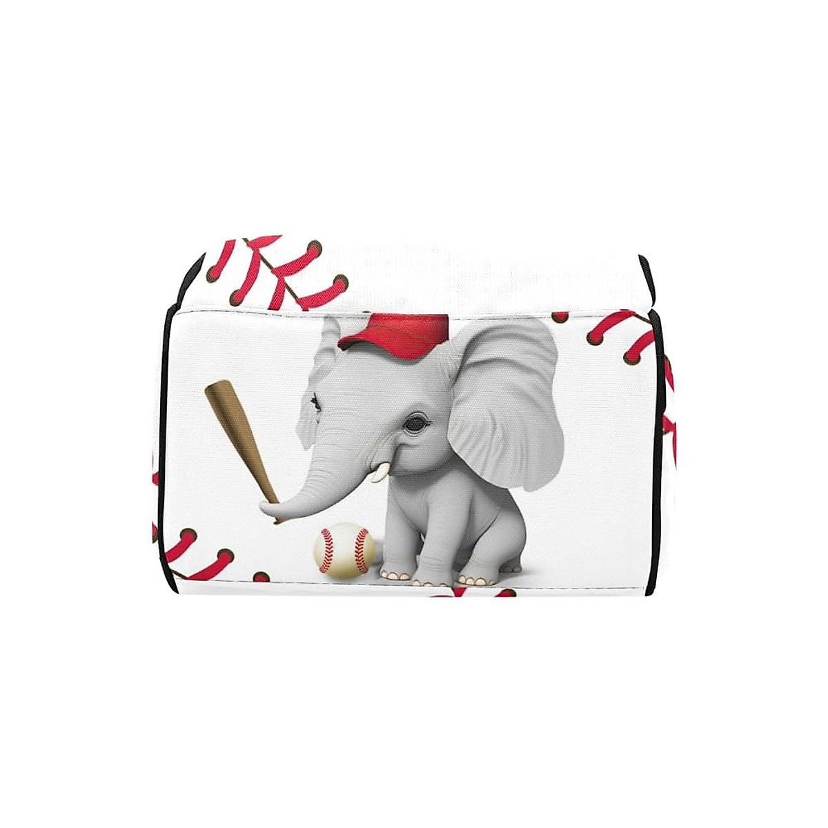 CUXWEOT Baseball Baby Elephant Diaper Bags Personalized with Name Customized Travel Back Pack Hiking Camping Mum Backpack