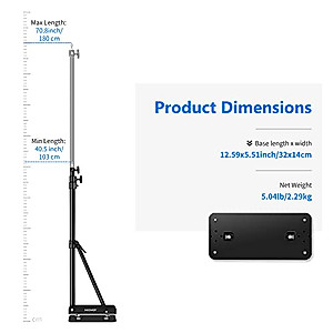 Neewer 2-Pack Triangle Wall Mounting Boom Arm for Photography Studio Video Strobe Lights Monolights Softboxes Umbrellas Reflectors,180 Degree Flexible Rotation,Max Length 70.8 inches/180CM (Black)