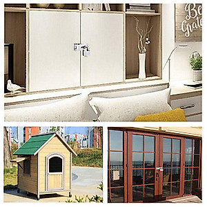 Door Locks Hasp Latch, 5 Inch Stainless Steel Safety Packlock Clasp Hasp Lock Latch, Extra Thick Gate Lock Hasp with Screws Brushed Finish 2 Pack (5inch)1