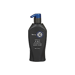 It's a 10 Haircare He's A Miracle 3-in-1 Shampoo, Conditioner and Body Wash, 10 fl. oz.
