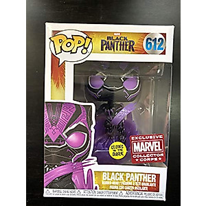 Funko Pop Marvel Collector Corps Exclusive Black Panther 612 Purple Glow
