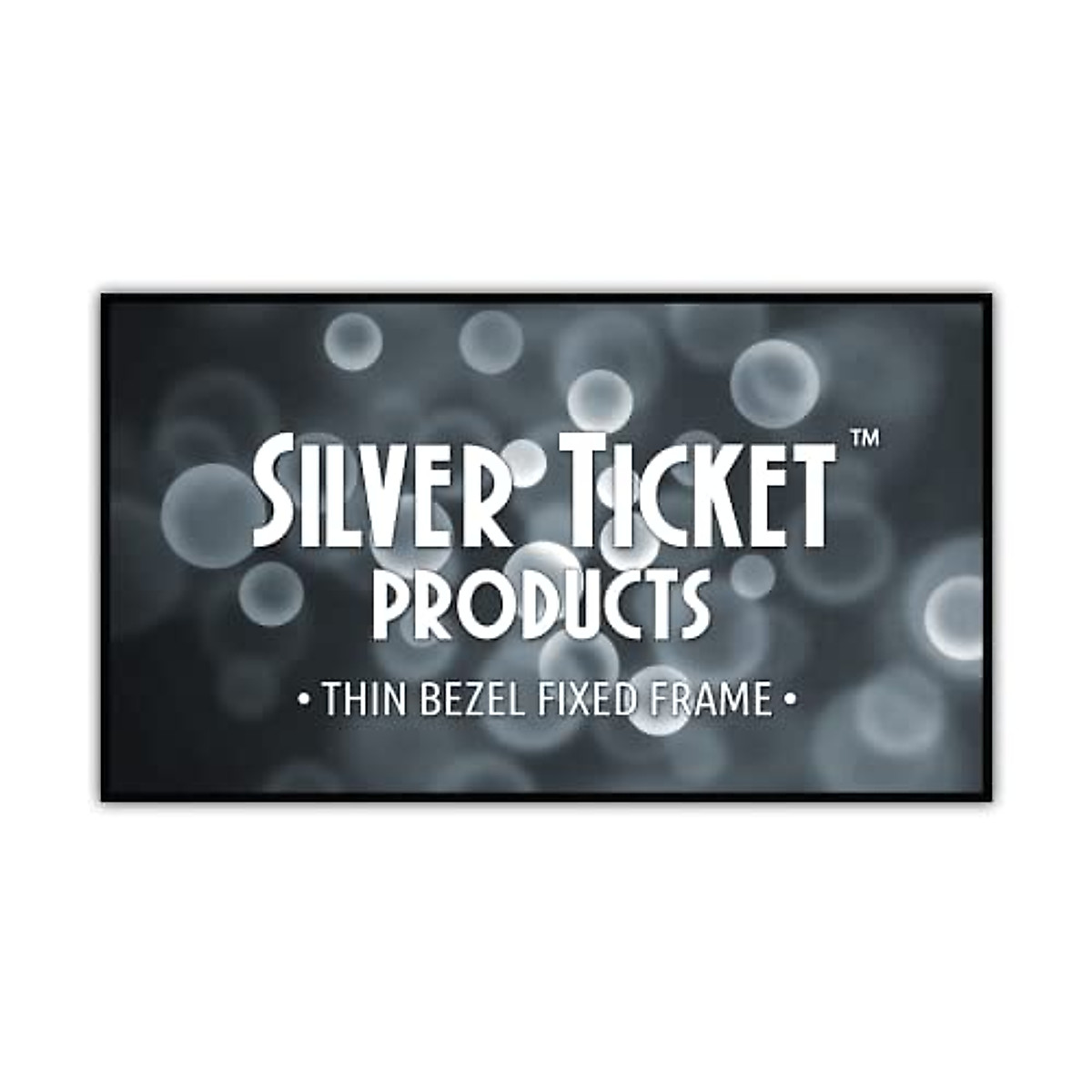 Silver Ticket Products S7 Series 6 Piece Thin Bezel Home Theater Fixed Frame 4K/8K Ultra HD, HDTV, HDR & Active 3D Projection Screen, 16:9 Format, 100" Diagonal, UST Material S7-169100-UST