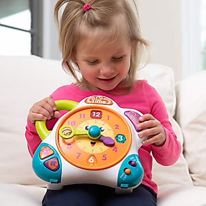 Fat Brain Toys Bilingual Learning Clock - Teach and Talk Learning Clock Teaching Toys & Tools for Ages 2 to 3