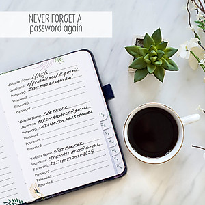 Beautiful Password Book with Alphabetical Tabs - Pocket Sized Internet Password Keeper for Seniors – The Perfect Notebook w/Address Sections Saves All Your Passwords and Recently Placed Orders