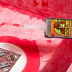 Gorilla Max Strength Clear Construction Adhesive, 9 Ounce Cartridge, Clear, (Pack of 1)