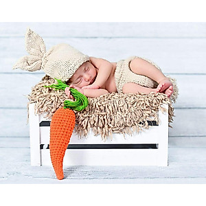 Newborn Photography Props Boy Girl Outfits Crochet Knitted Dog Hat Shorts with Bone Set Photography Shoot