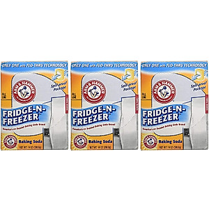 Arm & Hammer Baking Soda, Fridge-N-Freezer Pack, Odor Absorber, 14oz (Pack of 3)
