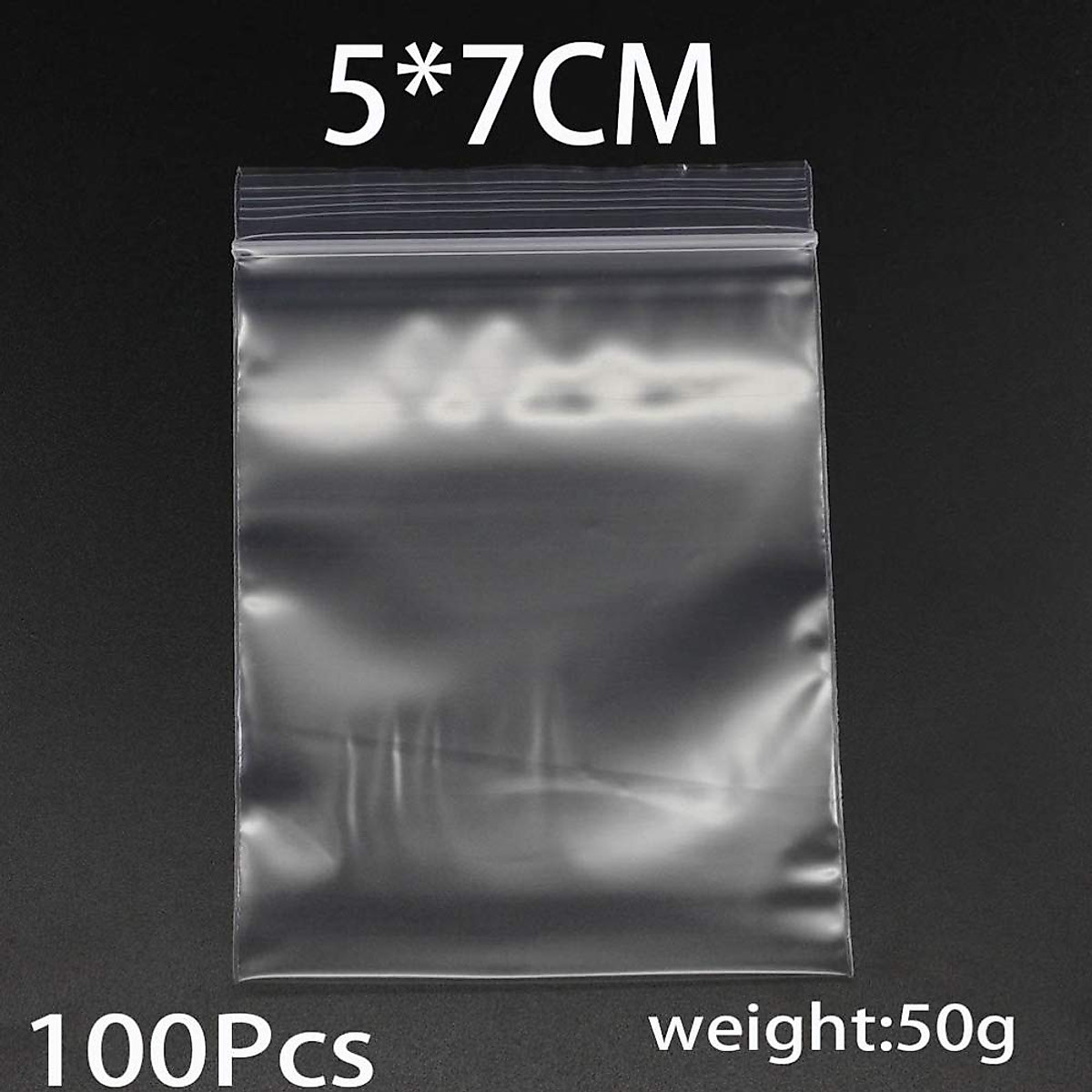 KOqwez33 100Pcs Resealable Clear Cello/Cellophane Bags, Clear Household Sundries Food Storage Zipper Plastic Bags for Treat Cookie Bakery Candle Soap Popcorn Transparent 9cm x 13cm