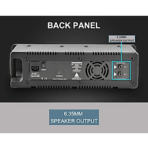 PRORECK MX15 15inch 2500W Bluetooth Powered PA System Mixer/Amp with Stands/Mic Effect Controller 48V Phantom Power, Audio Interface