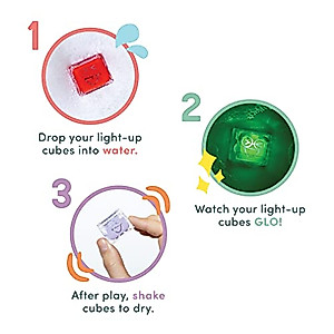 Glo Pals Water-Activated Light-Up Cubes for Sensory Play – 12 Pack
