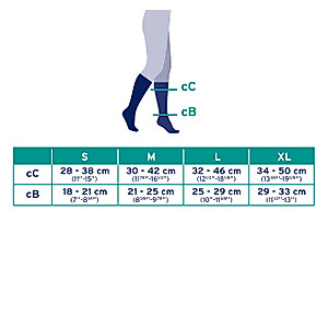 JOBST 7528911 Sport Knee High 15-20 mmHg Compression Socks, Black/Grey, Medium